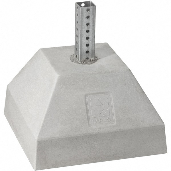 TAPCO 2 ft. High, Galvanized Traffic Sign Post Base Steel/Concrete ...