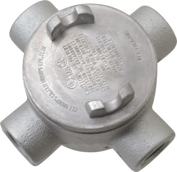 Thomas & Betts 3-1/2 x 2" Iron Round GUAX Box (4) 3/4" Knockouts GUAX26 ...