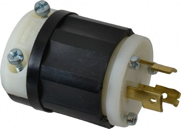 Leviton 125/250 VAC 20A NonNEMA Industrial Twist Lock Plug 3 Poles, 3 ...