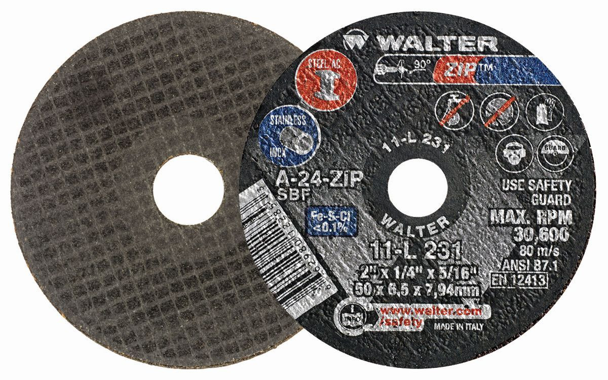 Walter Surface Technologies | ZIP™ | Cut-Off Wheel 2" Dia x 1/4" Thick ...