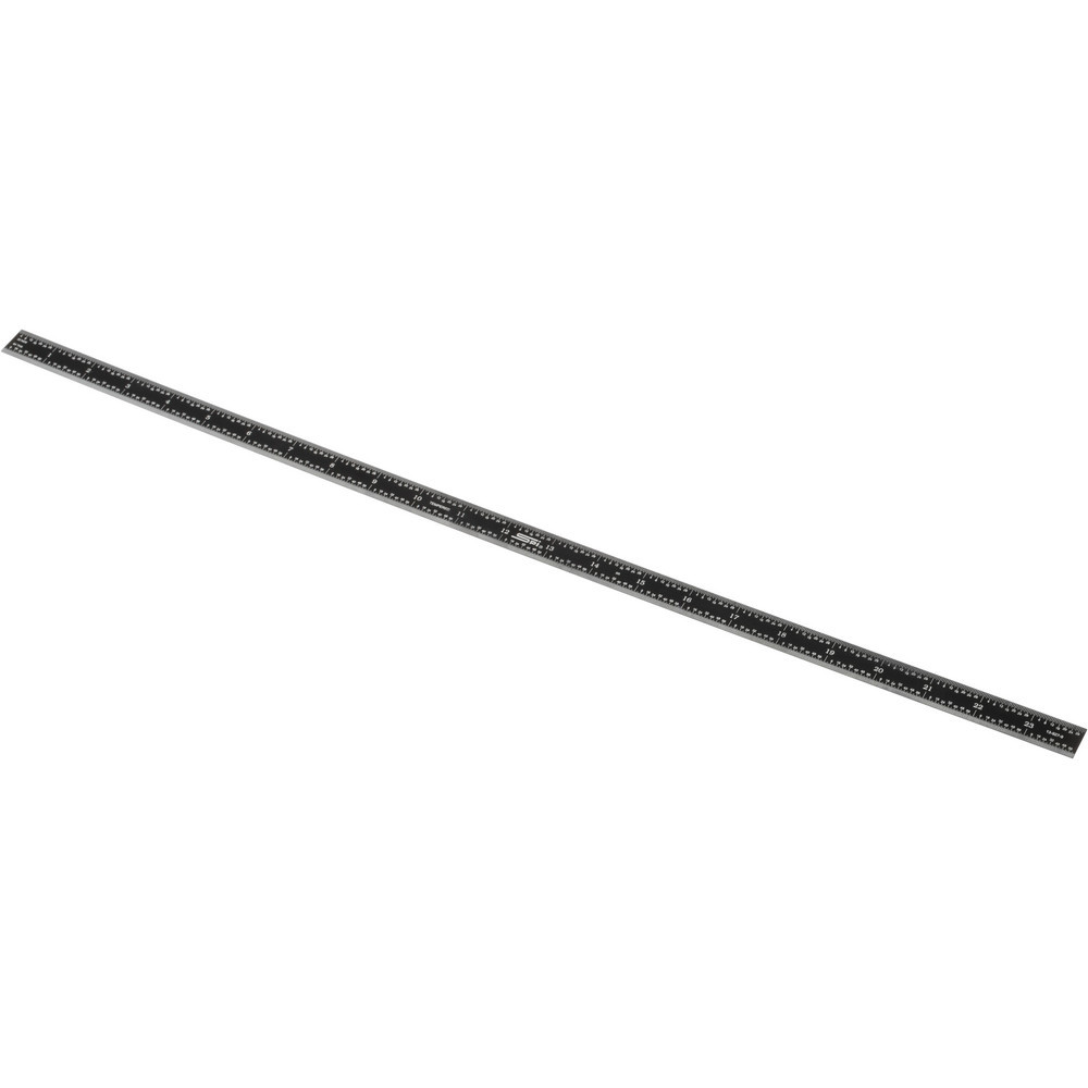 SPI Steel Rule: 24" OAL, 5R Graduation, Flexible, 3/4" OAW Black, Black ...