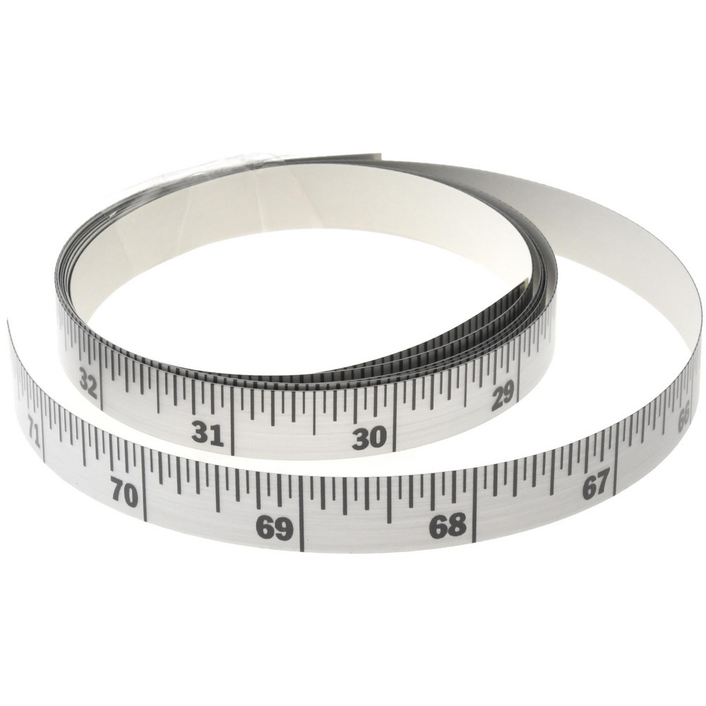 Made in USA 6 Ft. Long x 1/2 Inch Wide, 1/16 Inch Graduation, Silver ...