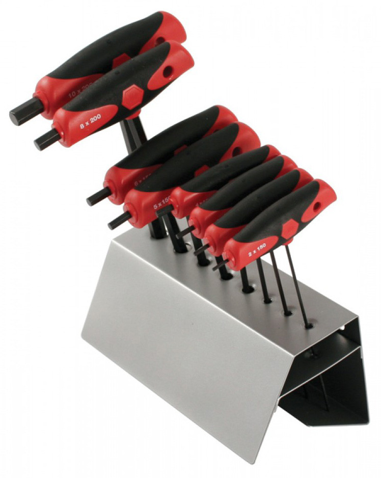 Wiha Soft Grip Dual Drive Ball End Hex T-Handle Metric 8 Piece Set in ...