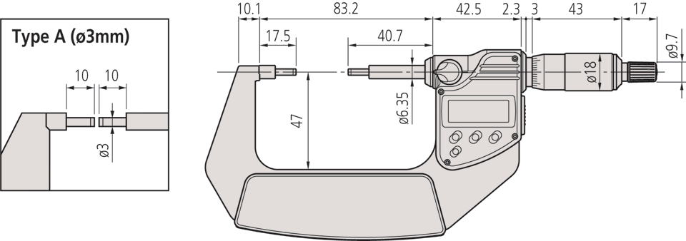 Mitutoyo Digimatic Spline Micrometer 1-2"/25-50mm - 331-352| Penn Tool ...