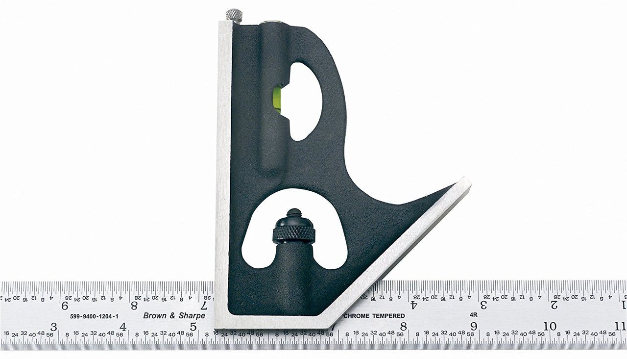 Brown & Sharpe Combination Square Set 599-401-1204-1, 2 Piece, 12" 4R ...