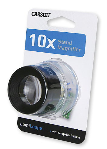 Carson LumiLoupe 10X Stand Magnifier with Reticle - LL-20| Penn Tool Co ...