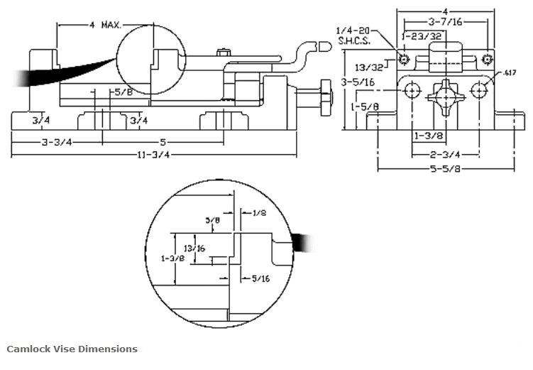 Heinrich Camlock Vise - 4-CL| Penn Tool Co., Inc