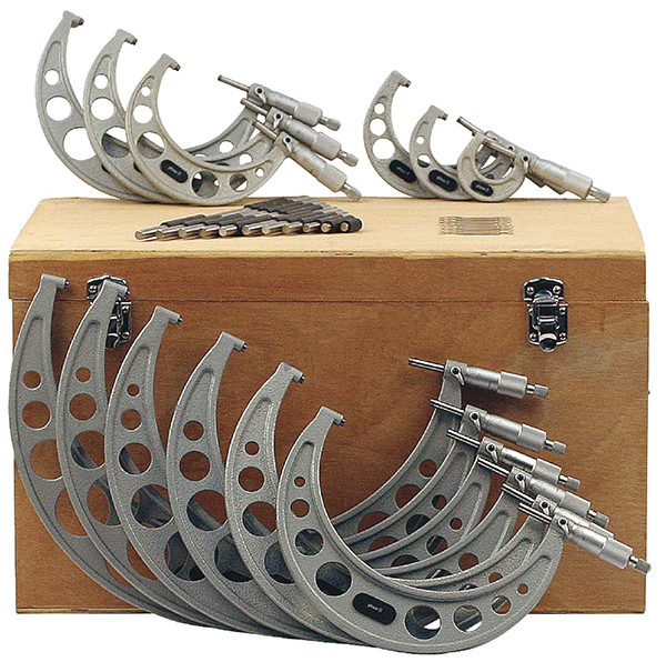 Phase II 0-12" .0001" Grad. Precision Outside Micrometer 12 Piece Set ...