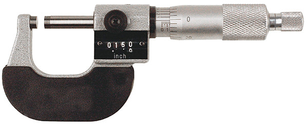 Precise Flat End Spindle Outside Micrometer, 0 - 1" Range - C-193-011 ...