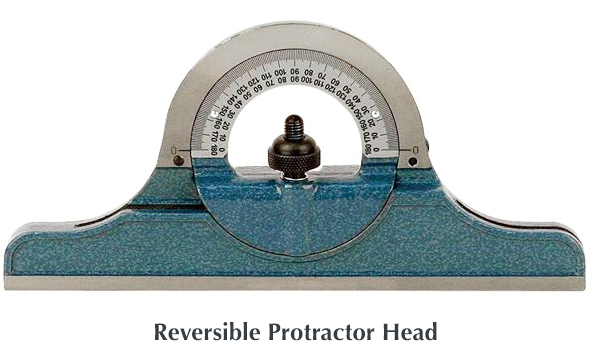 PEC Tools 12" Cast Iron Reversible Protractor Head Only for Combo ...