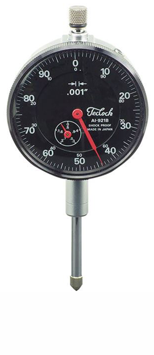 Teclock Precision AGD Dial Indicator, 0 - 1", 2" Dial Black Face - AI ...