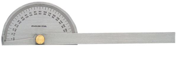 Precise Stainless Steel Round Head Protractor w/6" Arm #18| Penn Tool ...