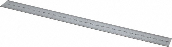 SPI Rigid Steel Rule, Satin Chrome Finish, 12"/300mm D/M - 14-456-8 ...