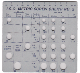 Screw Checker Gage, 8mm to 14mm Screw Checker - 02130| Penn Tool Co., Inc