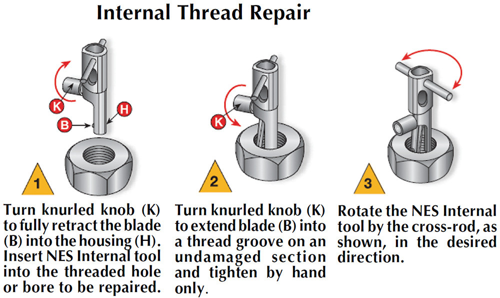 Nes Thread Restoring Tool - Internal Thread Repair NES-24 - 07240| Penn ...