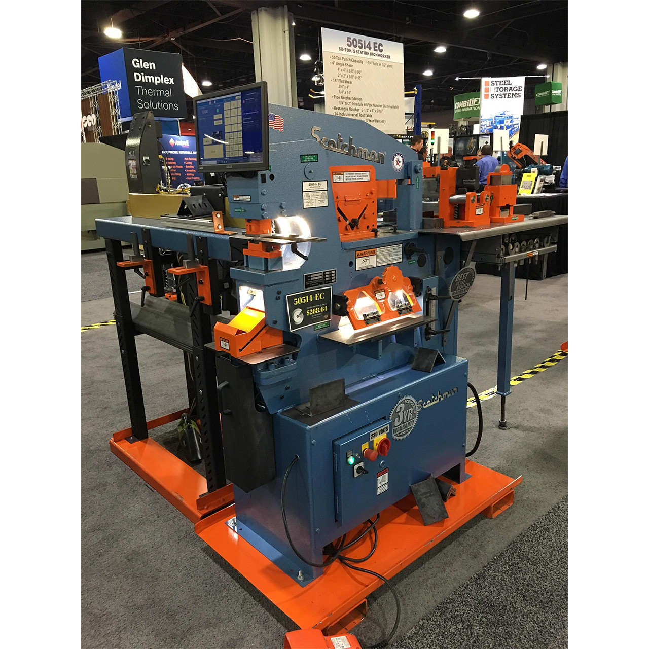Scotchman 50 Ton Hydraulic Ironworker, 3 HP, 230/460V, 3-phase - 50514 ...