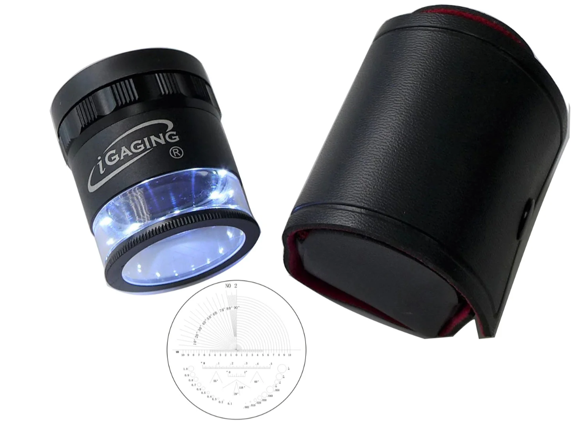 iGaging 10x Pocket Optical Comparator with #2 Lens - 36-LED10| Penn ...