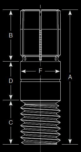 Mitee-Bite Threaded Pin, 5/8-11 - 31860| Penn Tool Co., Inc