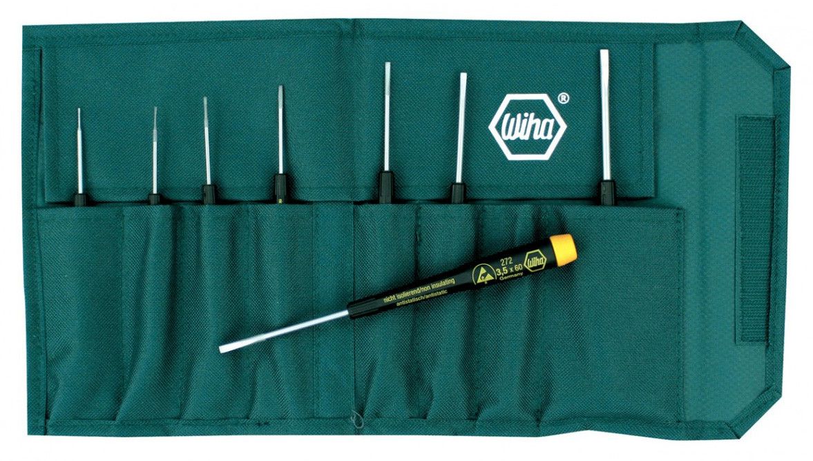 Wiha Precision ESD Safe Slotted Screwdriver 8 Piece Set - 27290| Penn ...