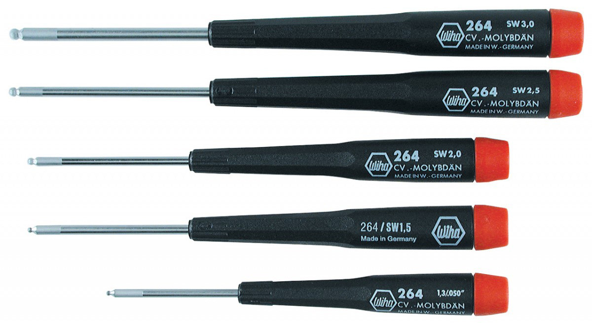 Wiha Precision Ball End Hex Metric Driver 5 Piece Set - 26491| Penn ...