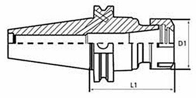 TMX ER25 Collet Chuck, CAT40, 6" Gage Length - 8-100-4060| Penn Tool Co ...
