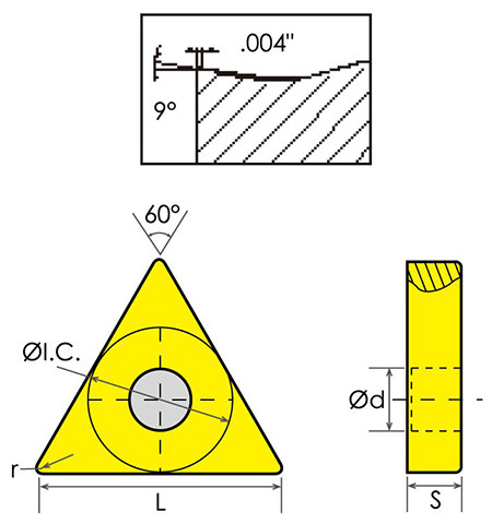Precise TNMG-434-DM ASA Triangle Negative Rake Carbide Insert (Pack of ...
