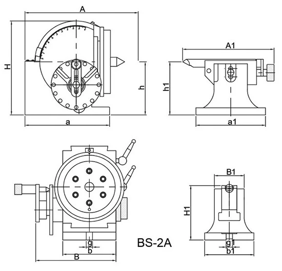 Vertex Pro-Series 10-1/2" Semi-Universal Dividing Head Set| Penn Tool ...