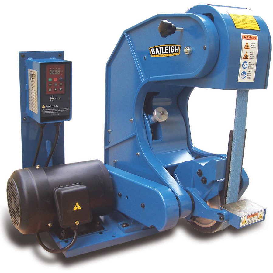Baileigh BG-260-3-220 Three-Wheel Variable Speed Belt Grinder, 220V 1 ...