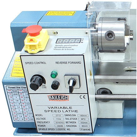 Baileigh PL-714VS-V2 Variable Speed Bench Top Lathe - BA9-1228214| Penn ...