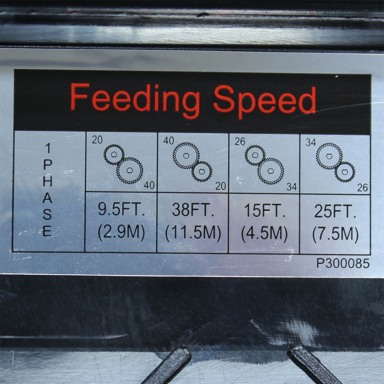 Baileigh PF-3750 4-Speed Cabinet Style Power Feeder, 1/2 HP, 220V 1 ...
