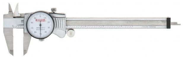SPI Dial Caliper, Extra Smooth Movement, 0-6", White Dial - 17-982-0 ...