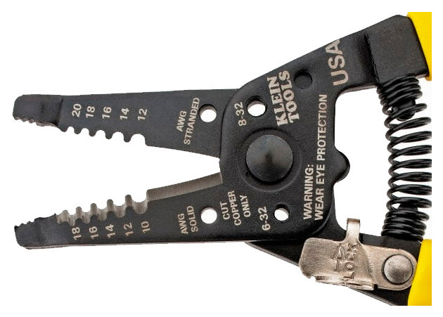 Klein Tools Klein-Kurve® Wire Strippers #11055, 18 to 10 AWG Solid, 20 ...