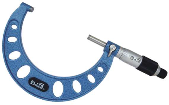 Elite Precision Flat End Spindle Outside Micrometer, 2 - 3" Range ...