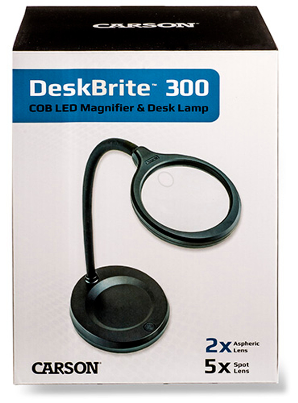 Carson Deskbrite™ 300 Cob Led 2x5x Magnifier And Desk Lamp Lm 30 Penn