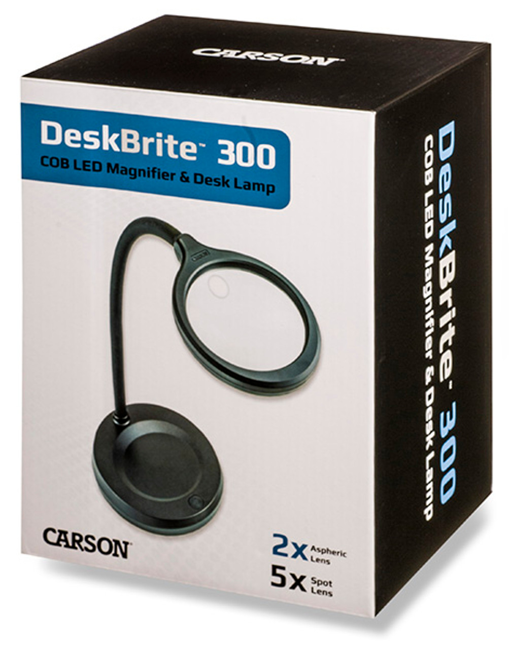 Carson Deskbrite™ 300 Cob Led 2x5x Magnifier And Desk Lamp Lm 30 Penn