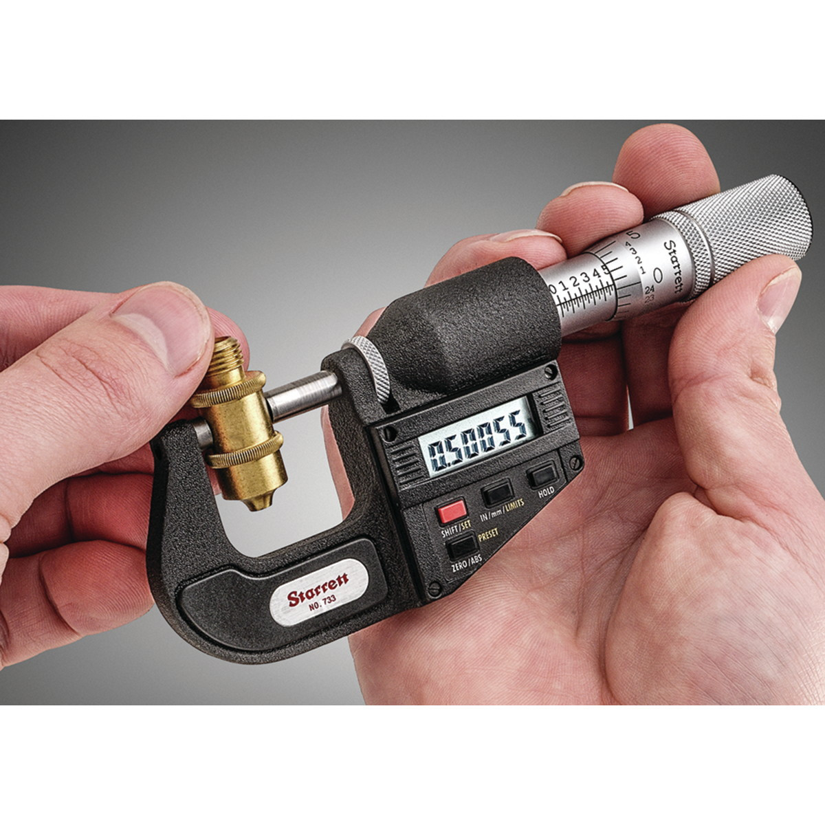 Starrett Electronic Micrometer, Friction Thimble, w/Data Output, EDP ...