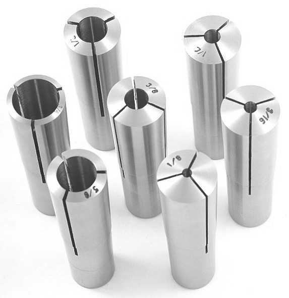 Precise 7 Piece MT3 1/8-3/4" X 8THS & 3/16" Round Collet Set - 3900 ...