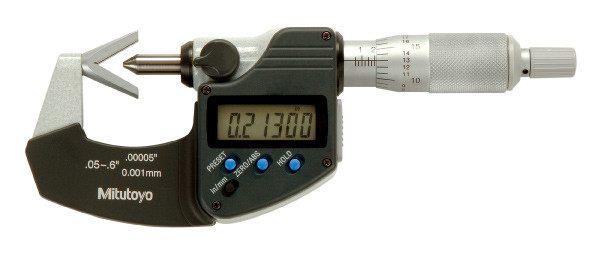 Mitutoyo Digital V-Anvil 3-Flute Micrometer, 10-25mm - 314-252-30| Penn ...