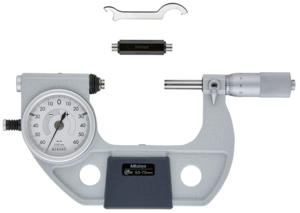 Mitutoyo Indicating Micrometer w/ Button Left, 50-75mm - 510-123| Penn ...
