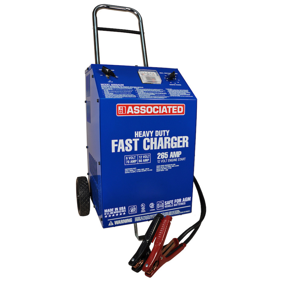 Associated Equipment 6/12 Volt Heavy Duty Fast Charger - AS6009AGM ...