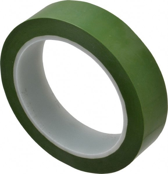 3M 72 Yd x 1" Green Polyester Film Tape 1.9 mil, Silicone Adhesive, 25 ...