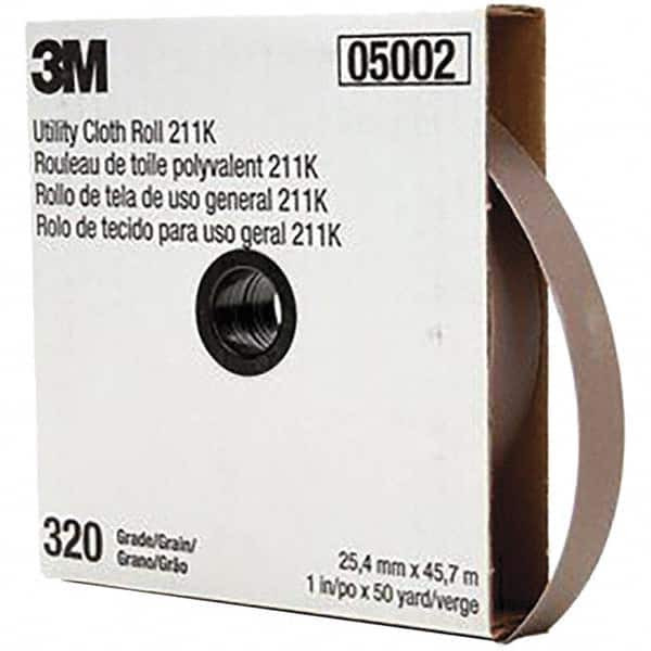 3M 1" x 50 Yd 320 Grit Aluminum Oxide Shop Roll Extra Fine Grade, J ...