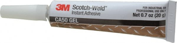 3M 0.70 oz Tube Clear Instant Adhesive Series CA50, 60 to 120 sec ...