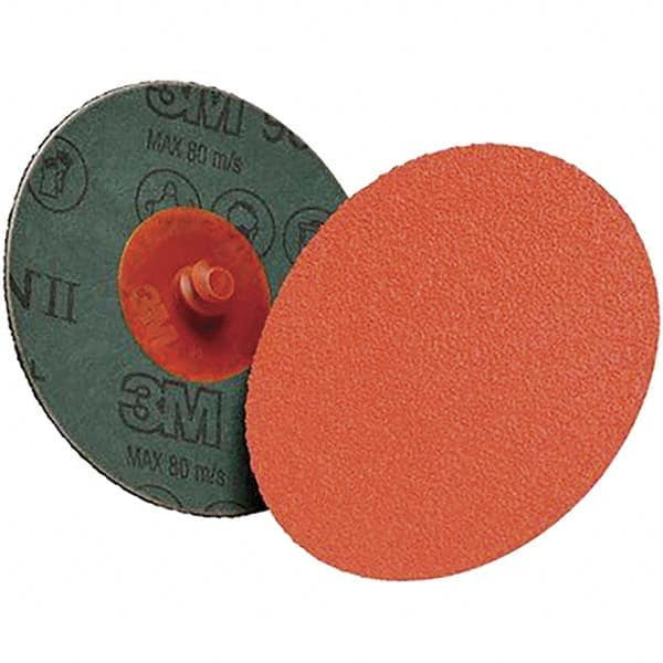 3M 2" Diam, 5/8-11 Hole, 80+ Grit Ceramic Fiber Disc Medium, 25,000 Max ...