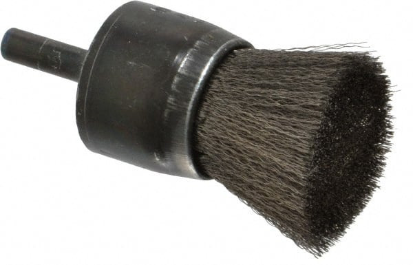 Osborn 1" Diam Stainless Steel Crimped End Brush 1" Trim Length, 1/4 ...