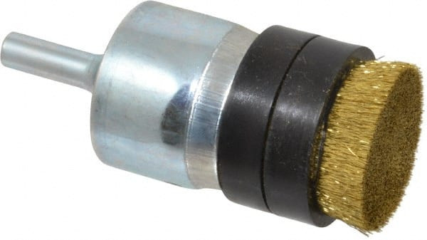 Osborn 1" Diam Brass Bridled Crimped End Brush 1" Trim Length, 1/4 ...