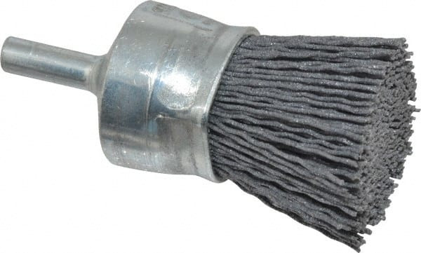 Osborn 1" Diam Nylon End Brush 1" Trim Length, 1/4" Shank Diam, 9,000 ...