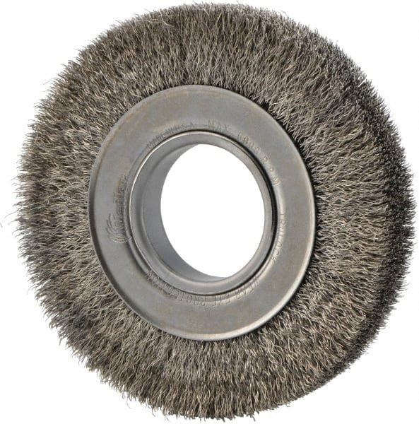 Weiler Abrasives 6" OD, 2" Arbor Hole, Crimped Stainless Steel Wheel ...