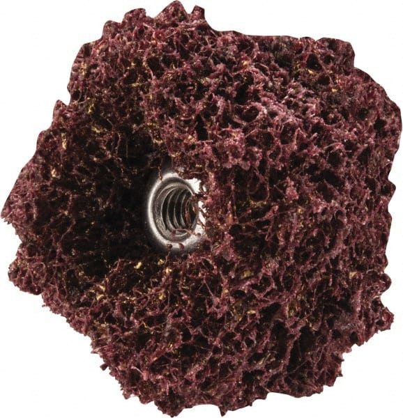 Merit Abrasives 1 x 1/2" Medium 2 Ply Cross Buff 8-32 Threaded Hole ...