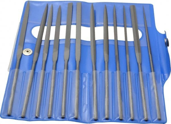 Nicholson 12 Piece Swiss Pattern File Set 6-1/4" Long, 2 Coarseness ...